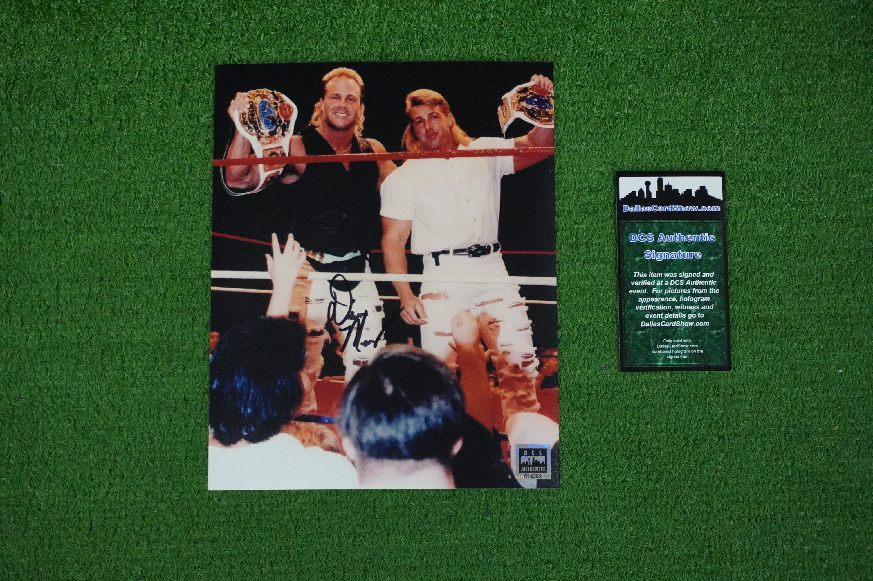 DEVON MICHAELS WWE SIGNED 8x10 PHOTO with the Belt Dallas Card Show DC