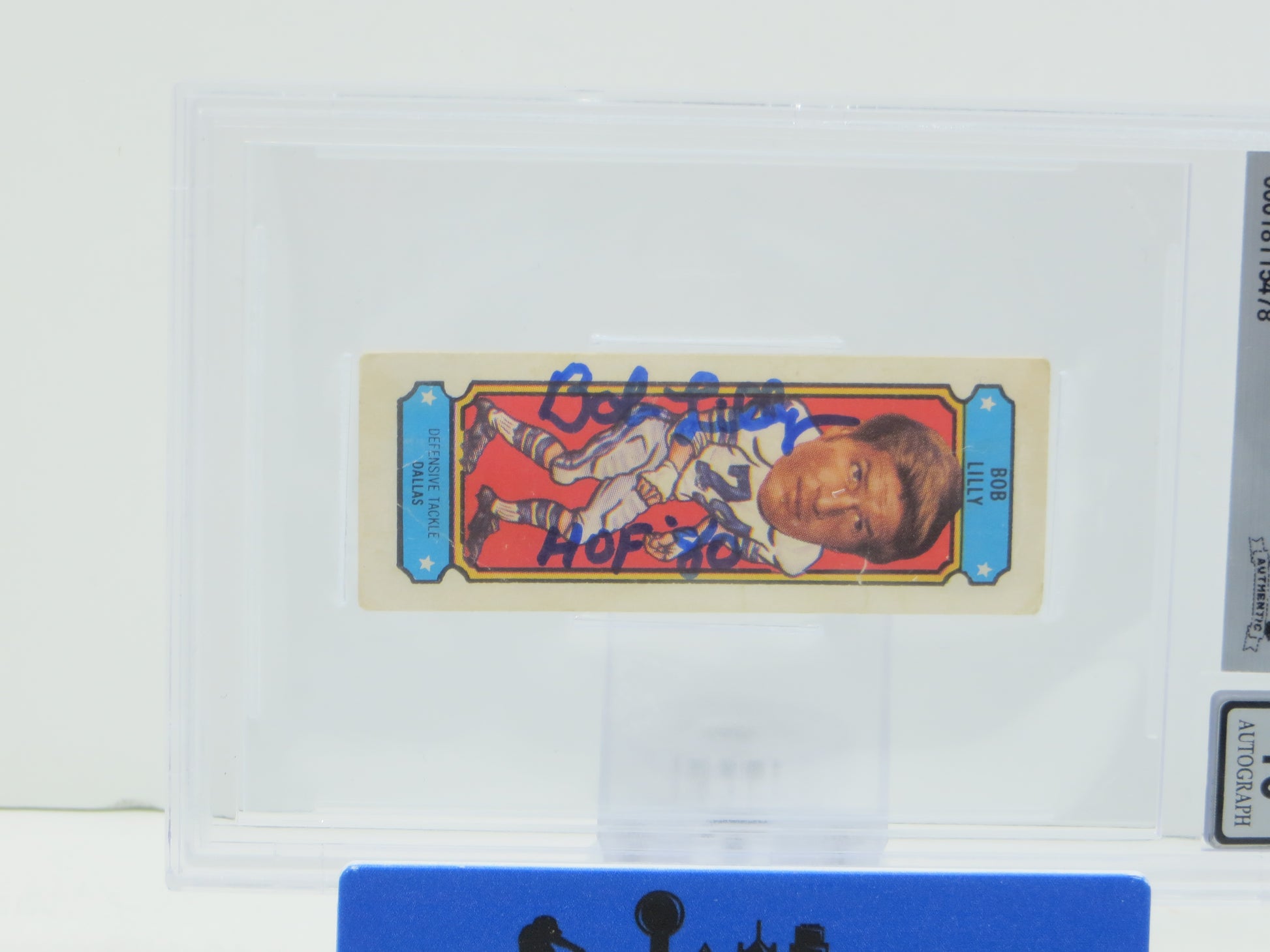 BOB LILLY SIGNED 1975 Nabisco Sugar Daddy #7 BGS BAS SLAB AUTO 10 Dall ...