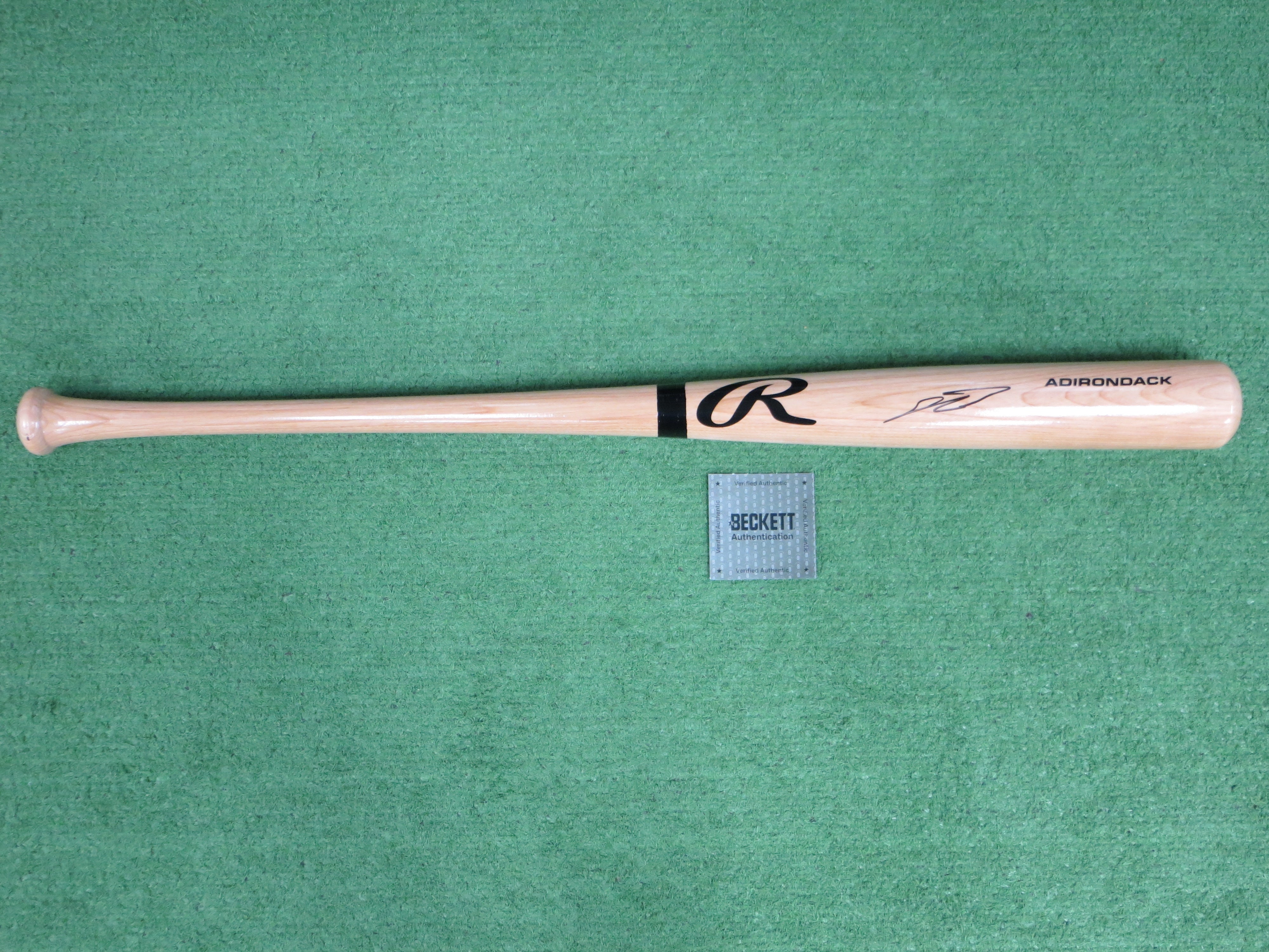 SEBASTIAN WALCOTT TEXAS RANGERS SIGNED BLONDE RAWLINGS BASEBALL BAT BA ...