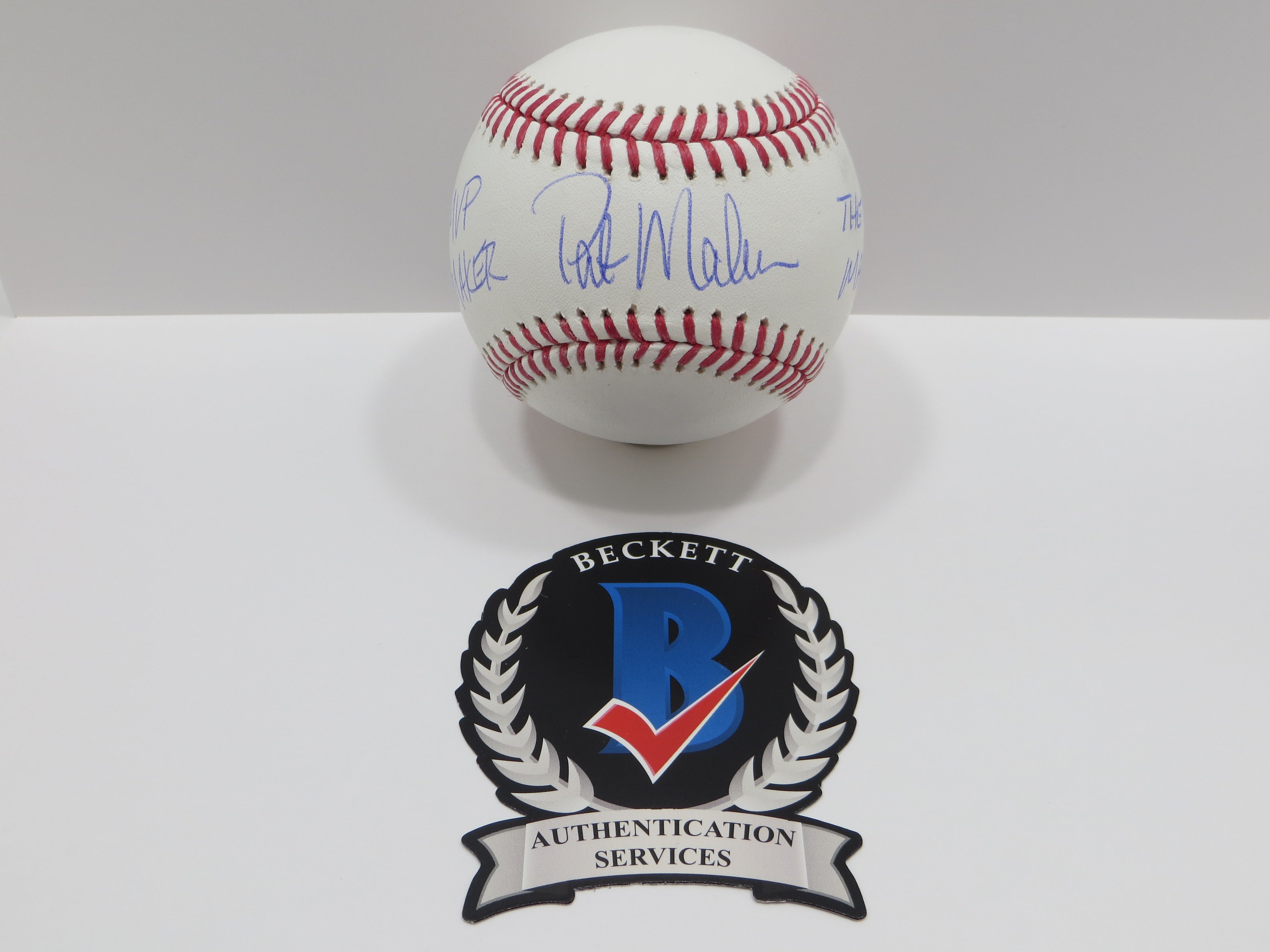 PAT PATRICK MAHOMES SR SIGNED OML BASEBALL Twins w/MVPMAKER THE REAL B ...