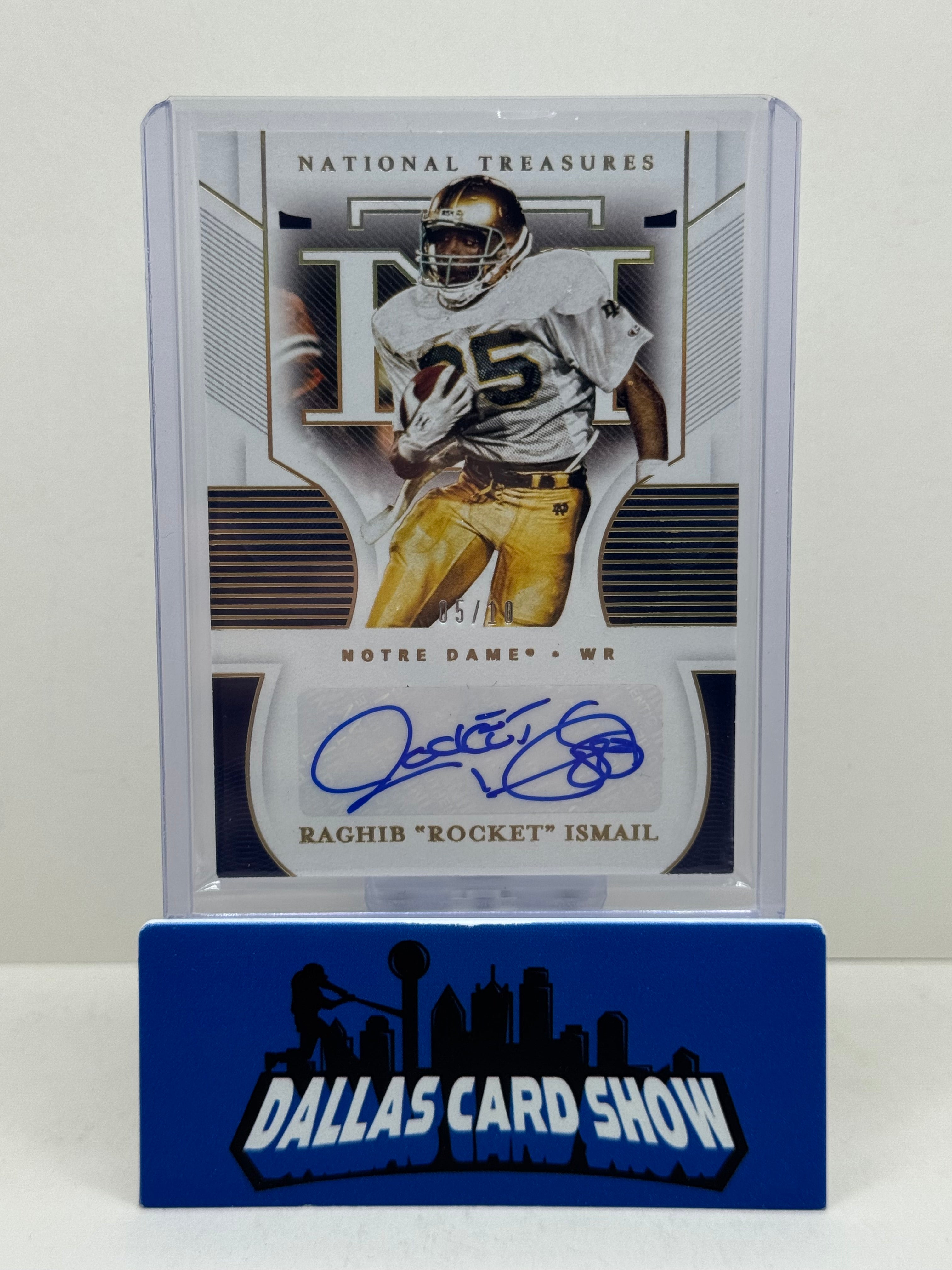 2021 Panini National Treasure Collegaite Raghib Rocket Ismail Gold Sig ...