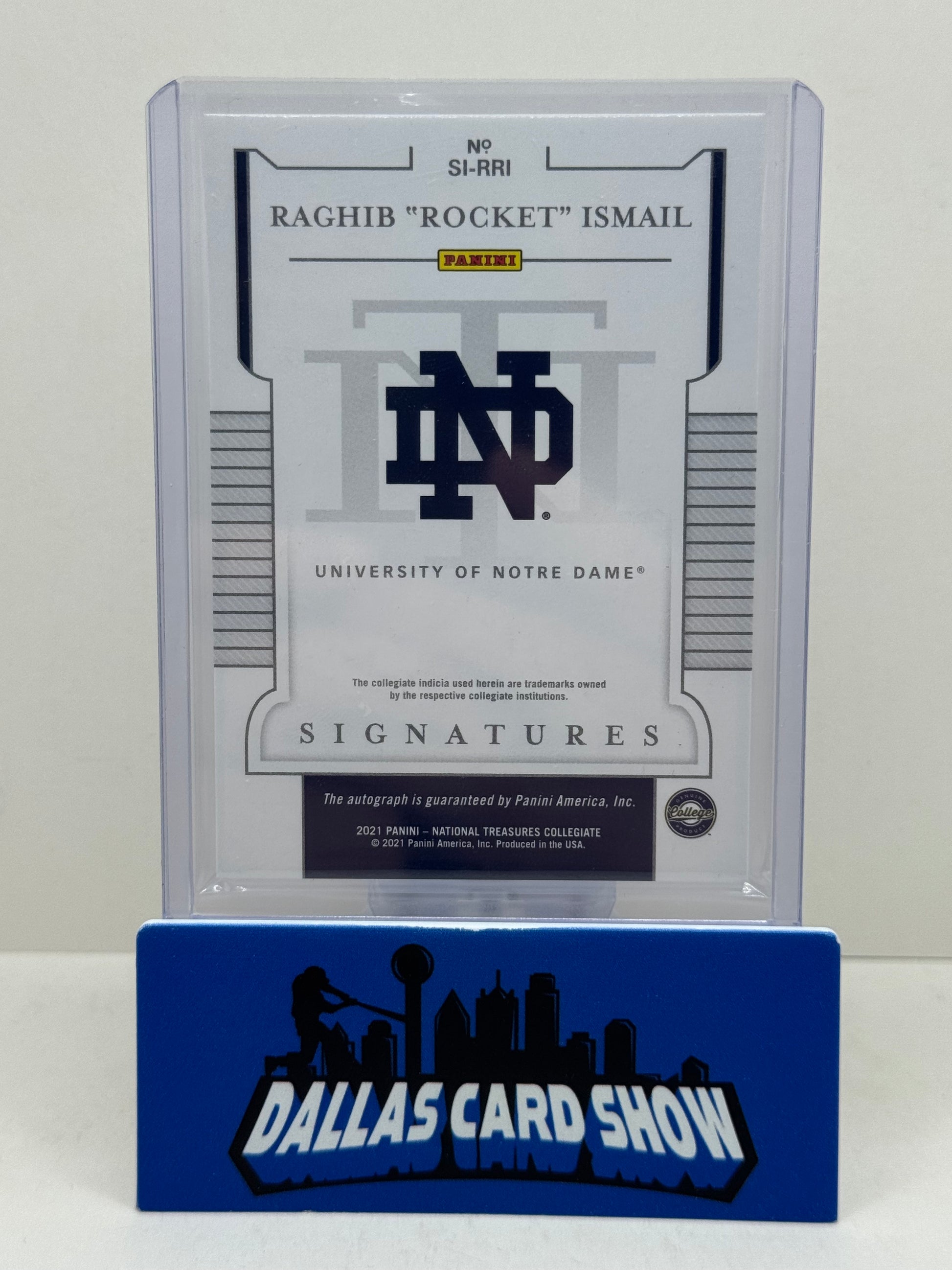 2021 Panini National Treasure Collegaite Raghib Rocket Ismail Gold Sig ...
