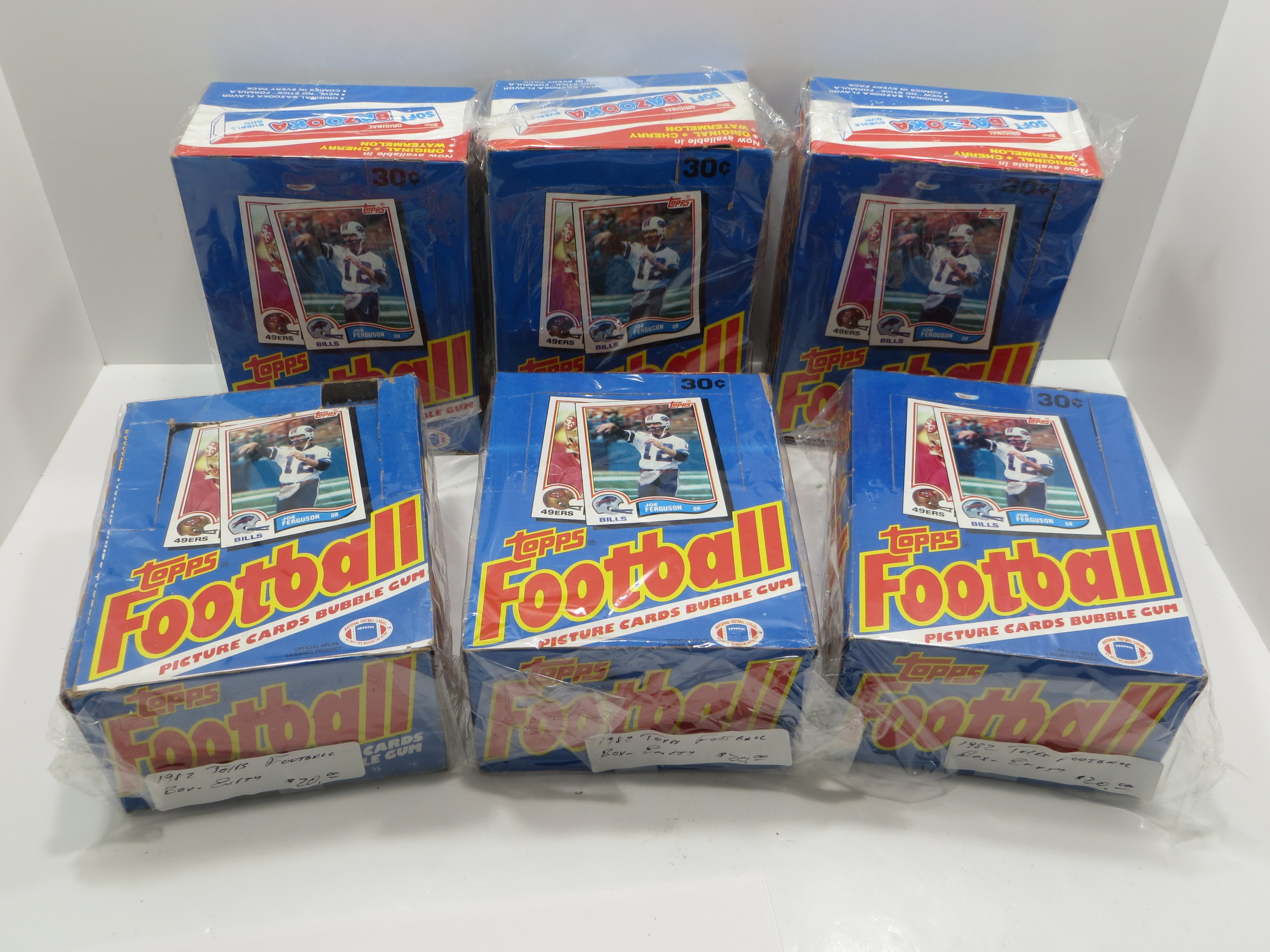 1982 TOPPS FOOTBALL EMPTY BOX Lot of 6 BOXES – Dallas Card Show