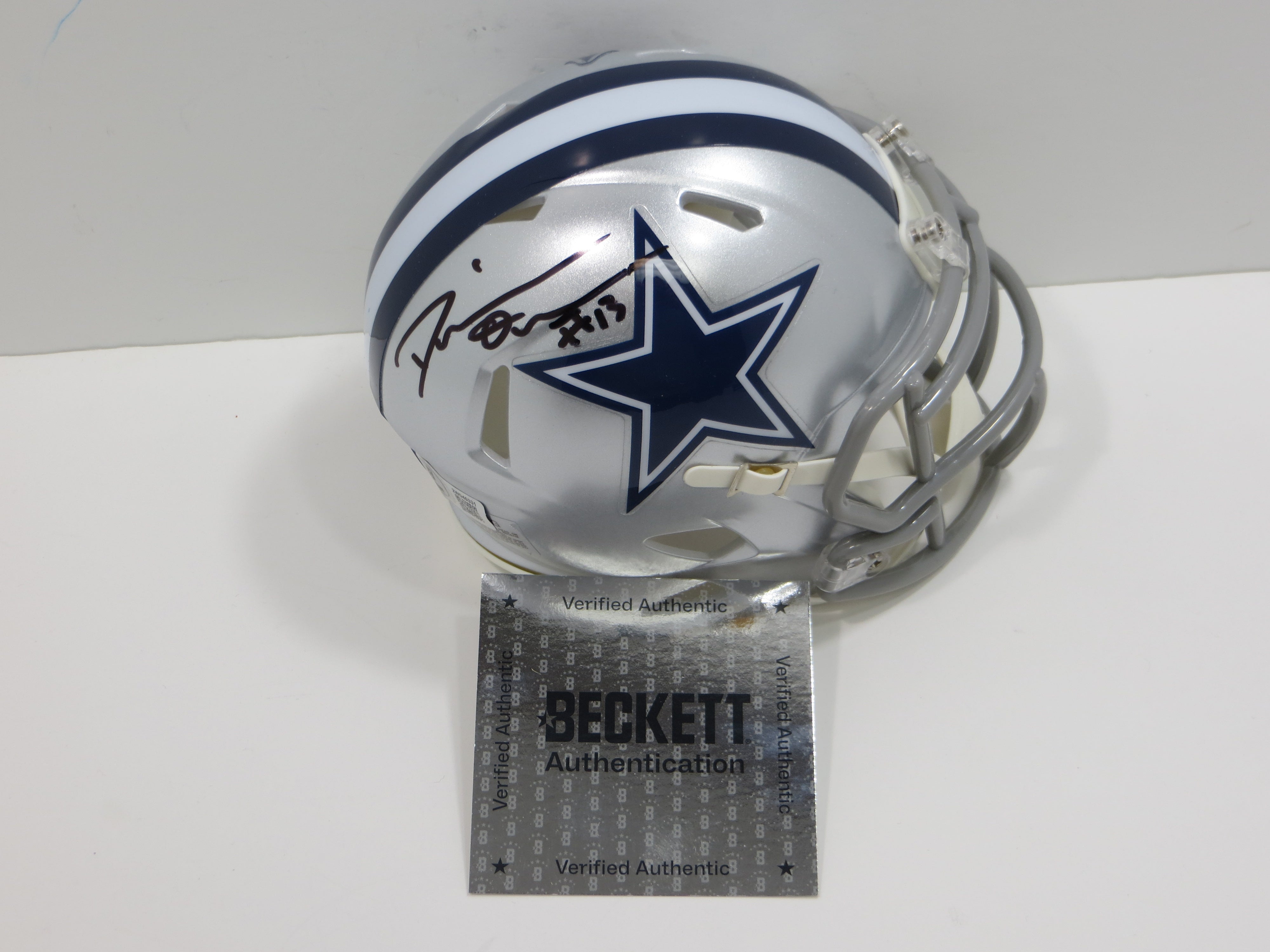 DeMARVION OVERSHOWN SIGNED DALLAS COWBOYS MINI HELMET UT Longhorns BAS ...