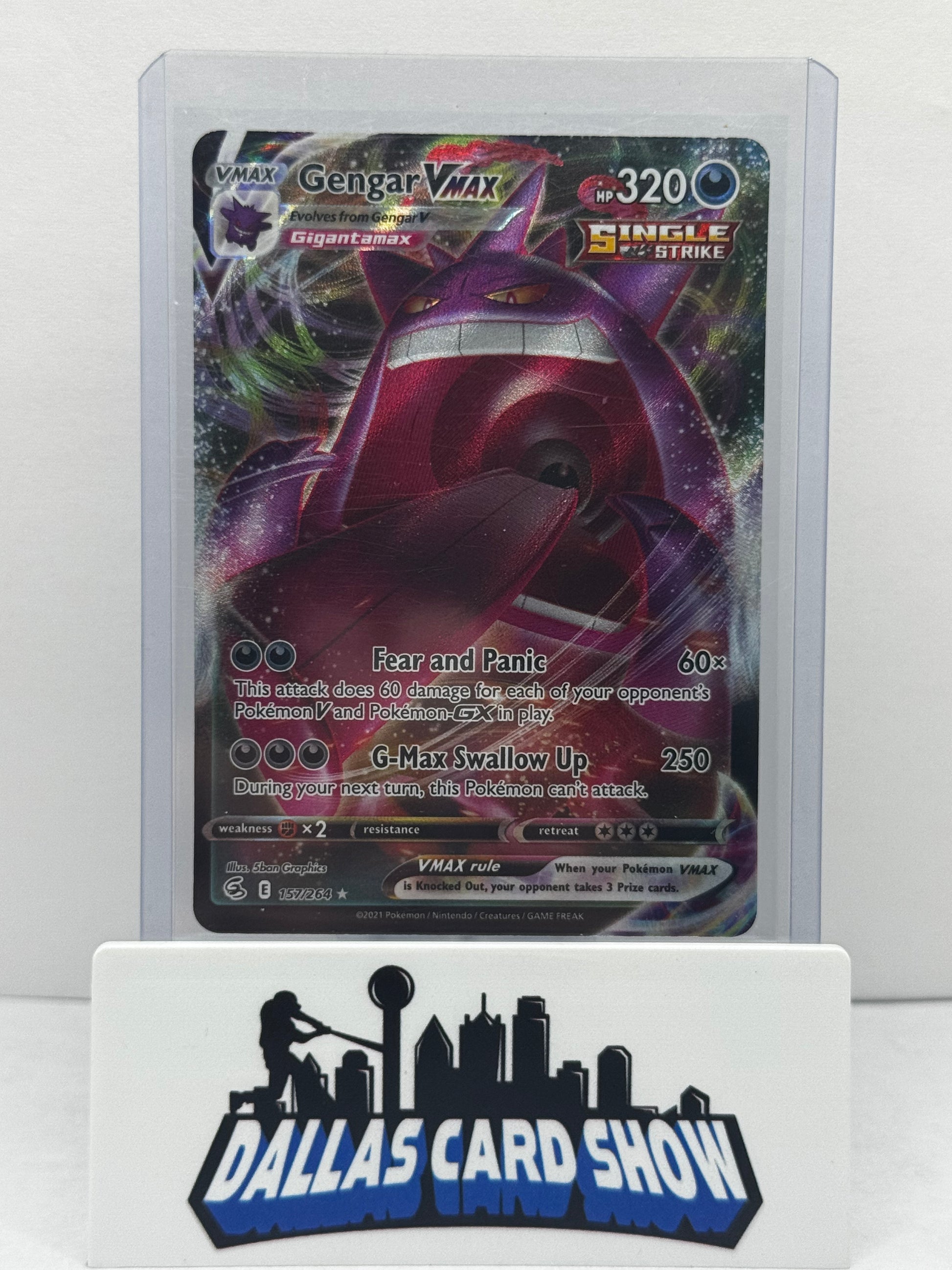 Pokemon 2021 Gengar VMAX SWSH08: Fusion Strike 157/264 – Dallas Card Show