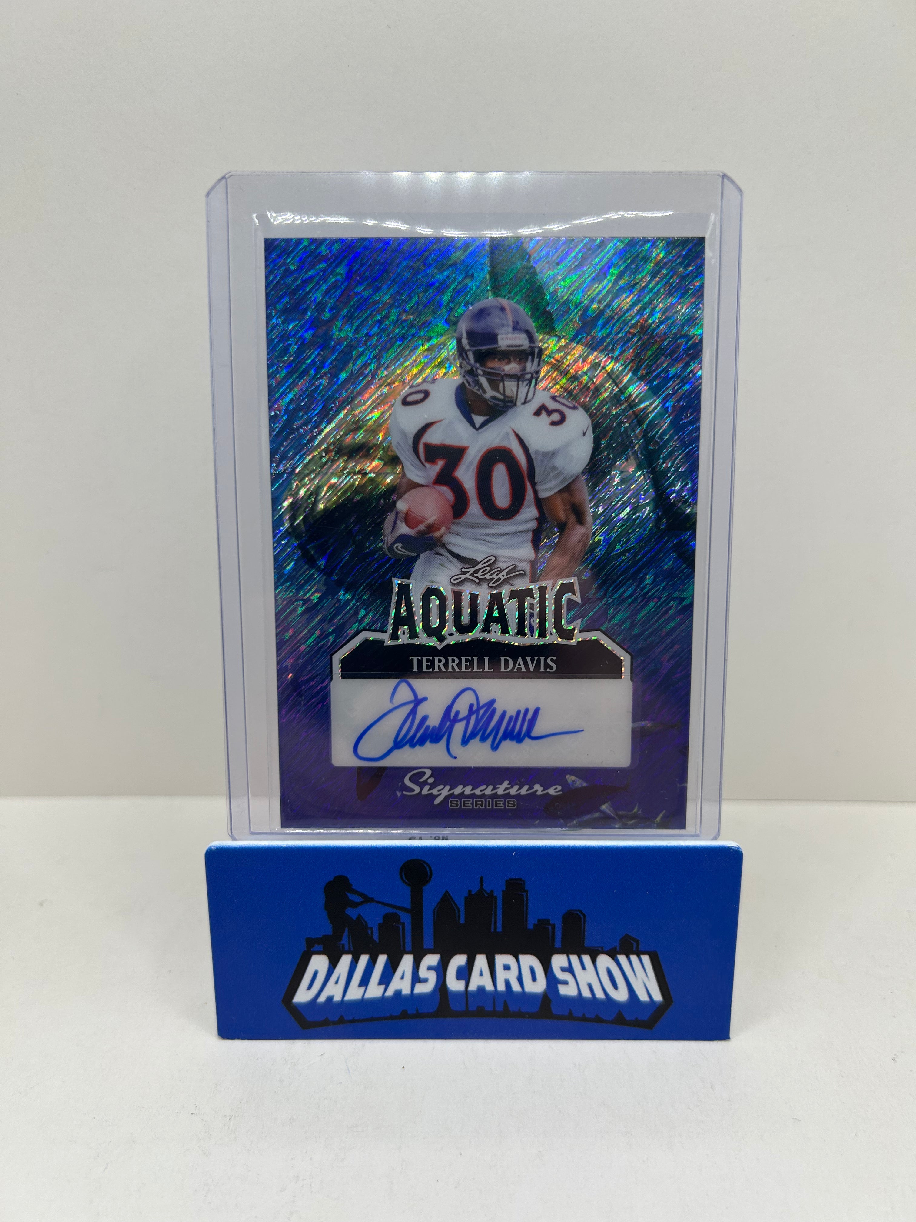 2025 Leaf Signature Aquatic Shimmer Terrell Davis 1/1 Auto – Dallas ...
