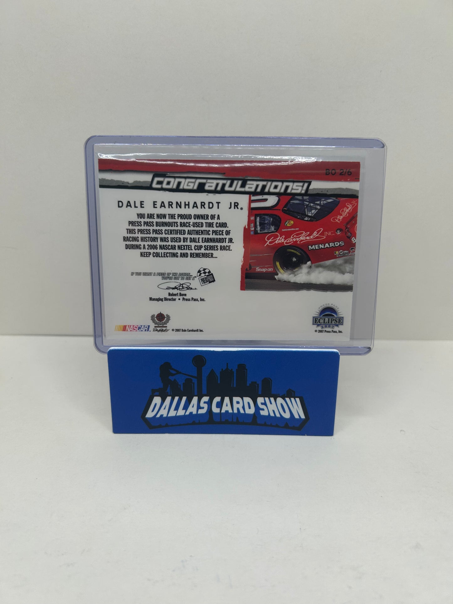 2007 Press Pass Burnouts Race-Used Tire Dale Earnhardt Jr #BO2 HOF ...