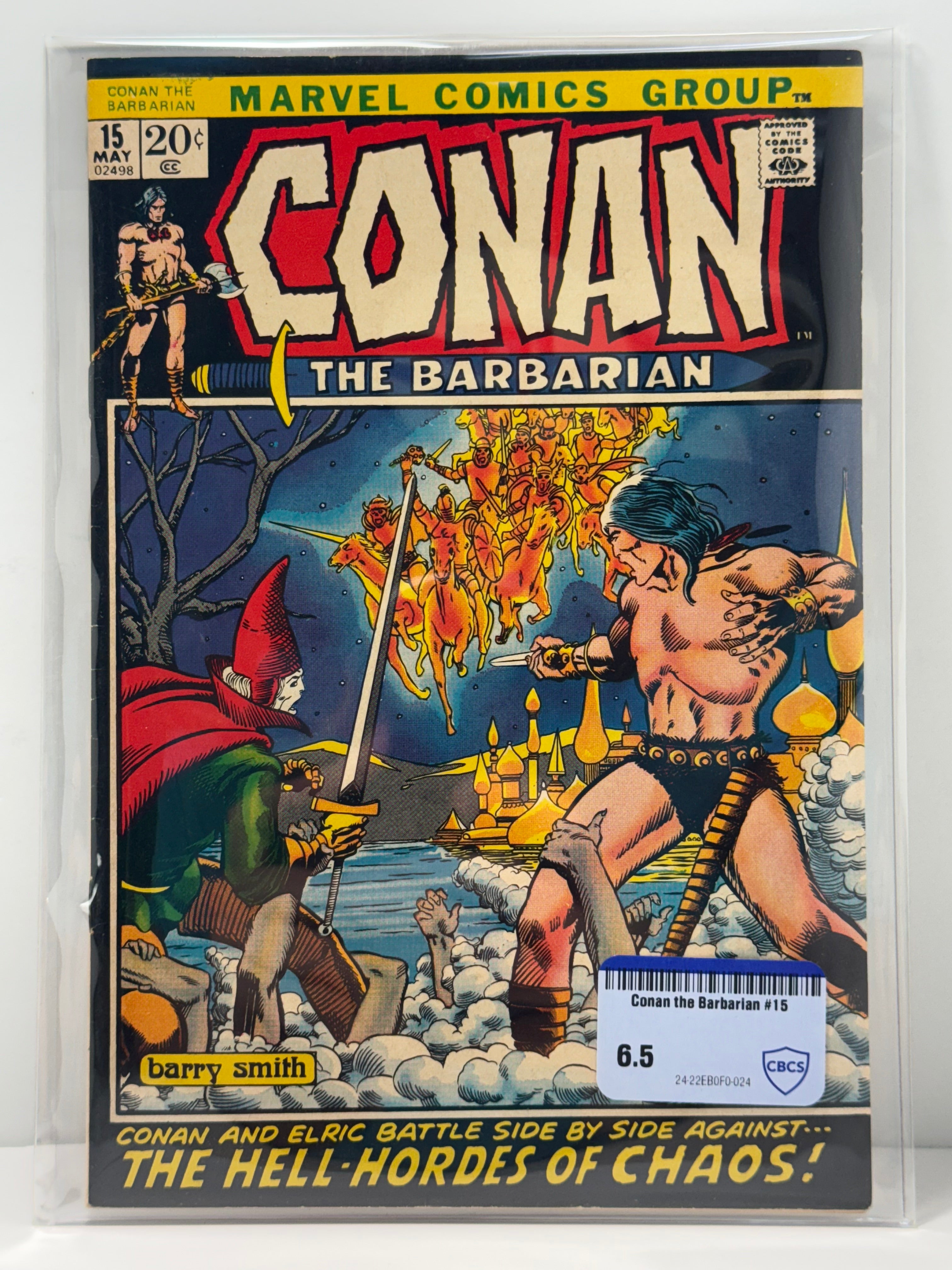 Conan the Barbarian #15 (Marvel Comics May 1972) CBCS Comic Review 6.5 ...