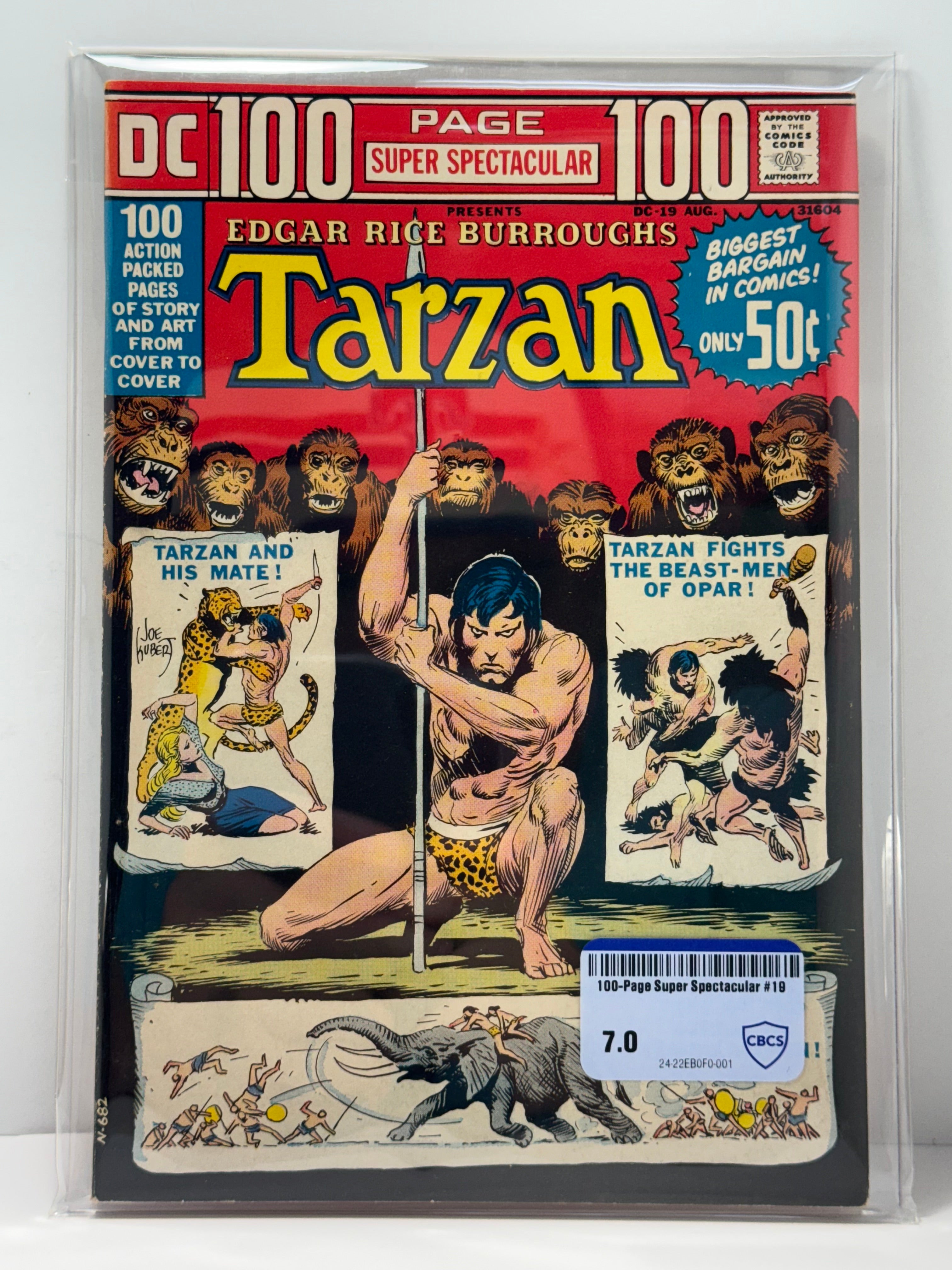 100 Page Super Spectacular Number #19 DC Comic Tarzan 1973 CBCs Comic ...