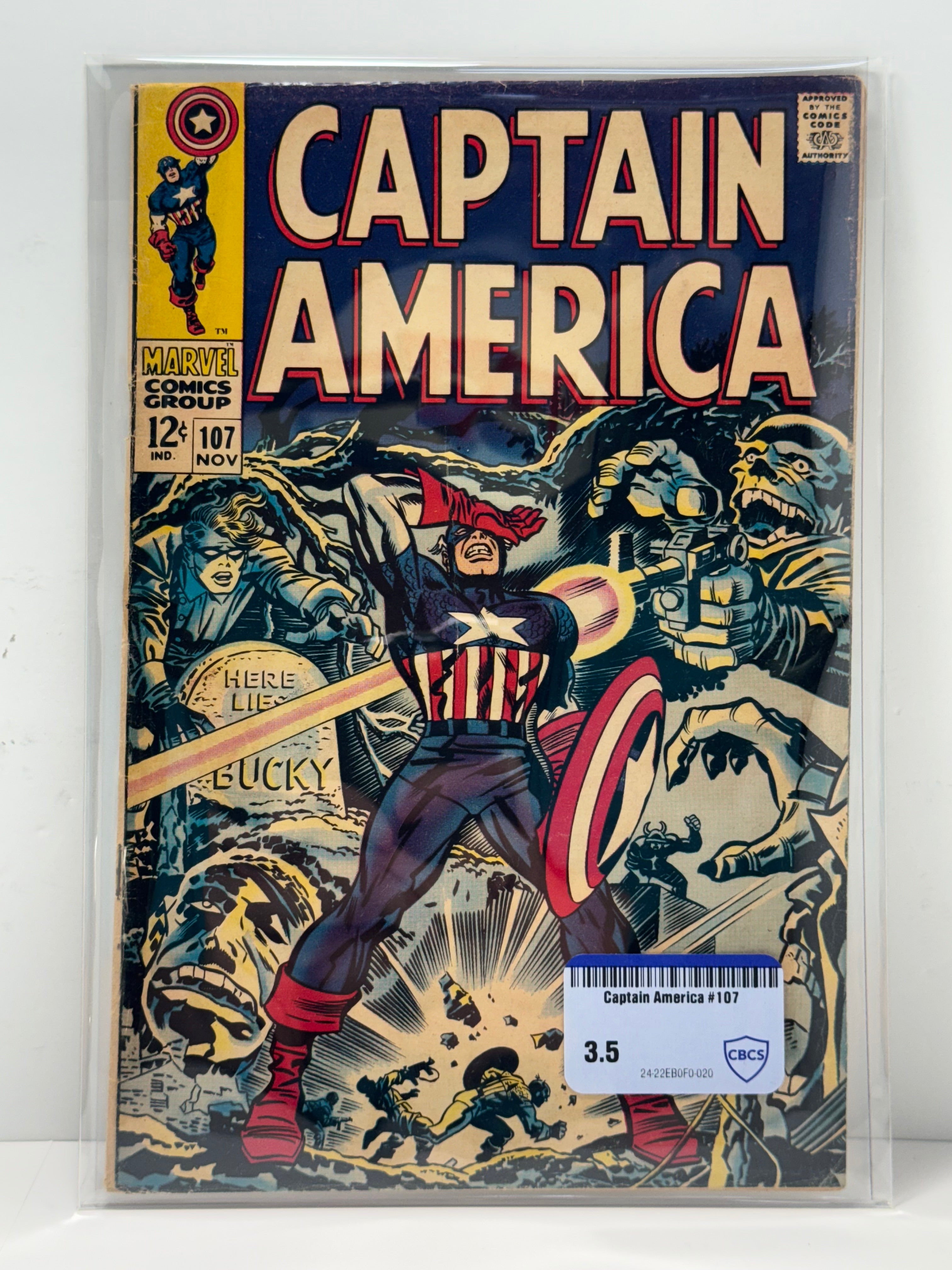 Captain America #107 KEY Marvel Comic Silver Age November 1968 CBCS Co ...