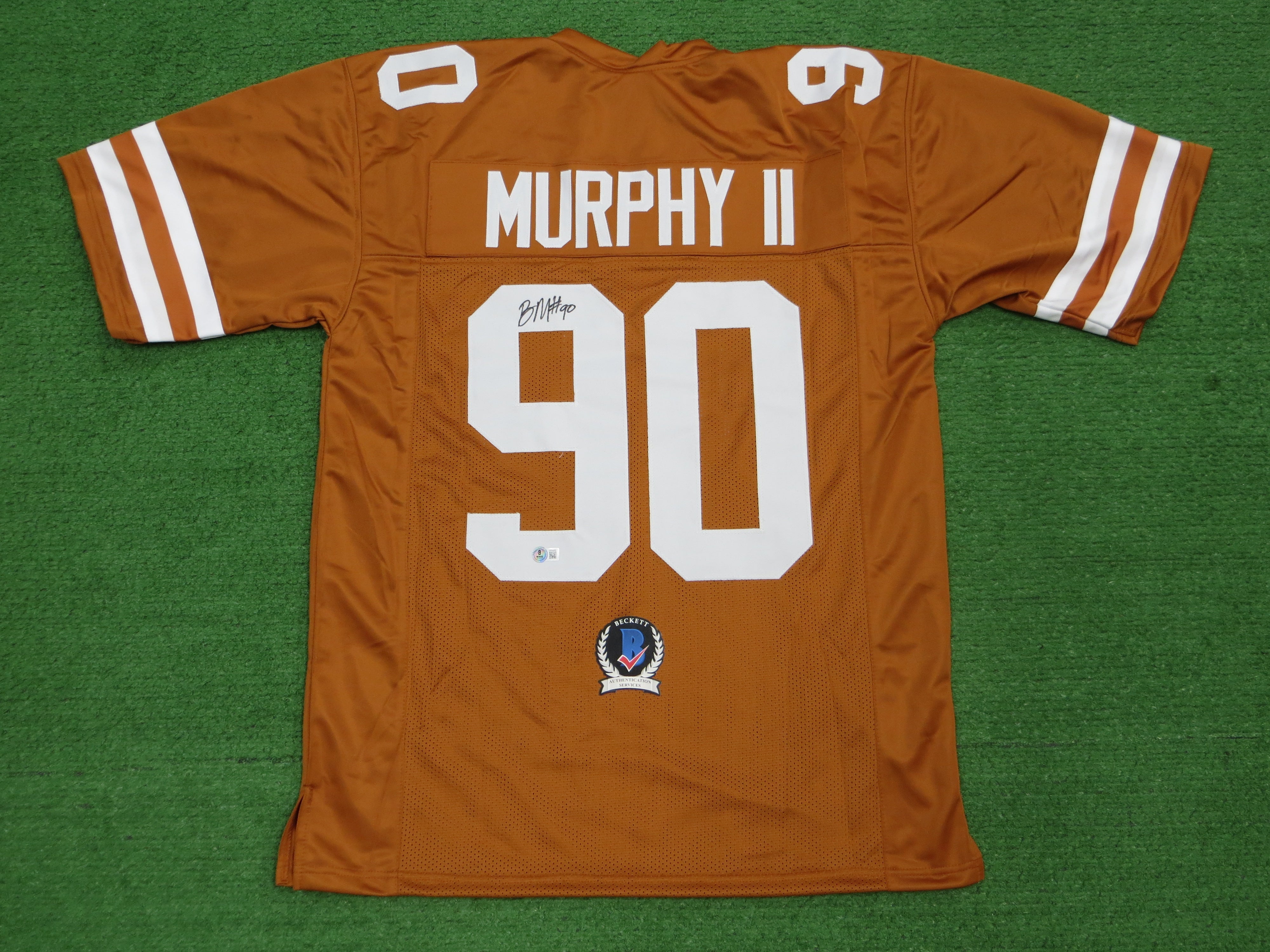 BYRON MURPHY II TEXAS LONGHORNS SIGNED JERSEY BAS COA – Dallas Card Show