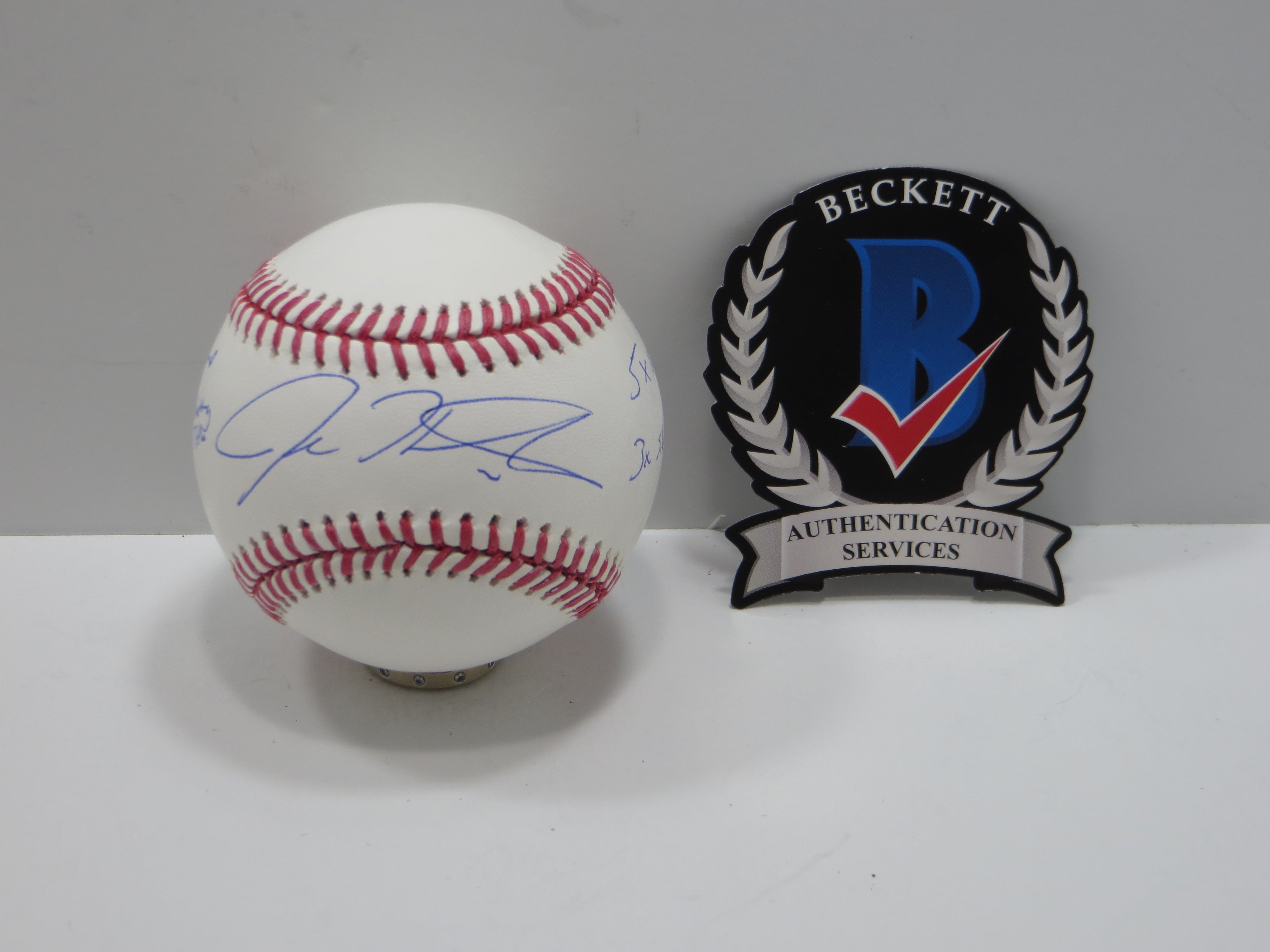 JOSH HAMILTON SIGNED RAWLINGS OML MULTI STATS BASEBALL BAS COA – Dallas ...