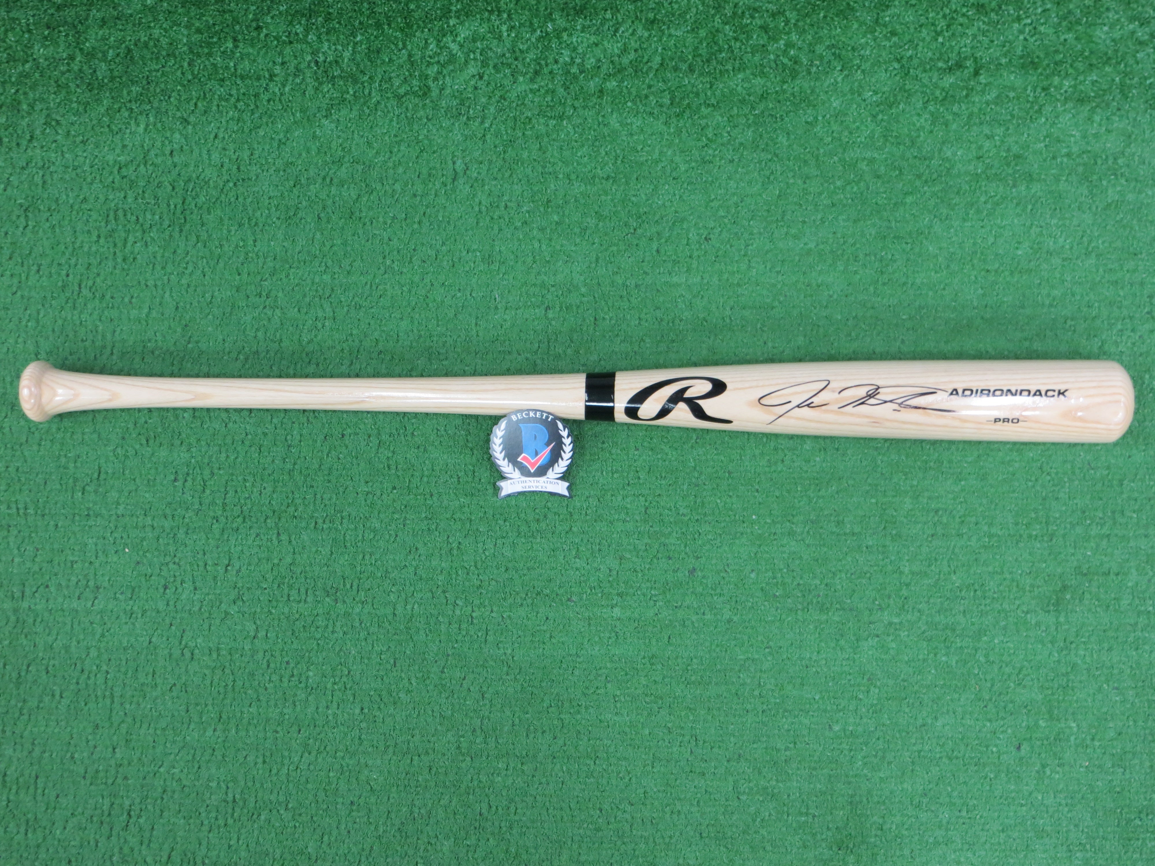 JOSH HAMILTON TEXAS RANGERS SIGNED BLONDE RAWLINGS BASEBALL BAT BAS ...