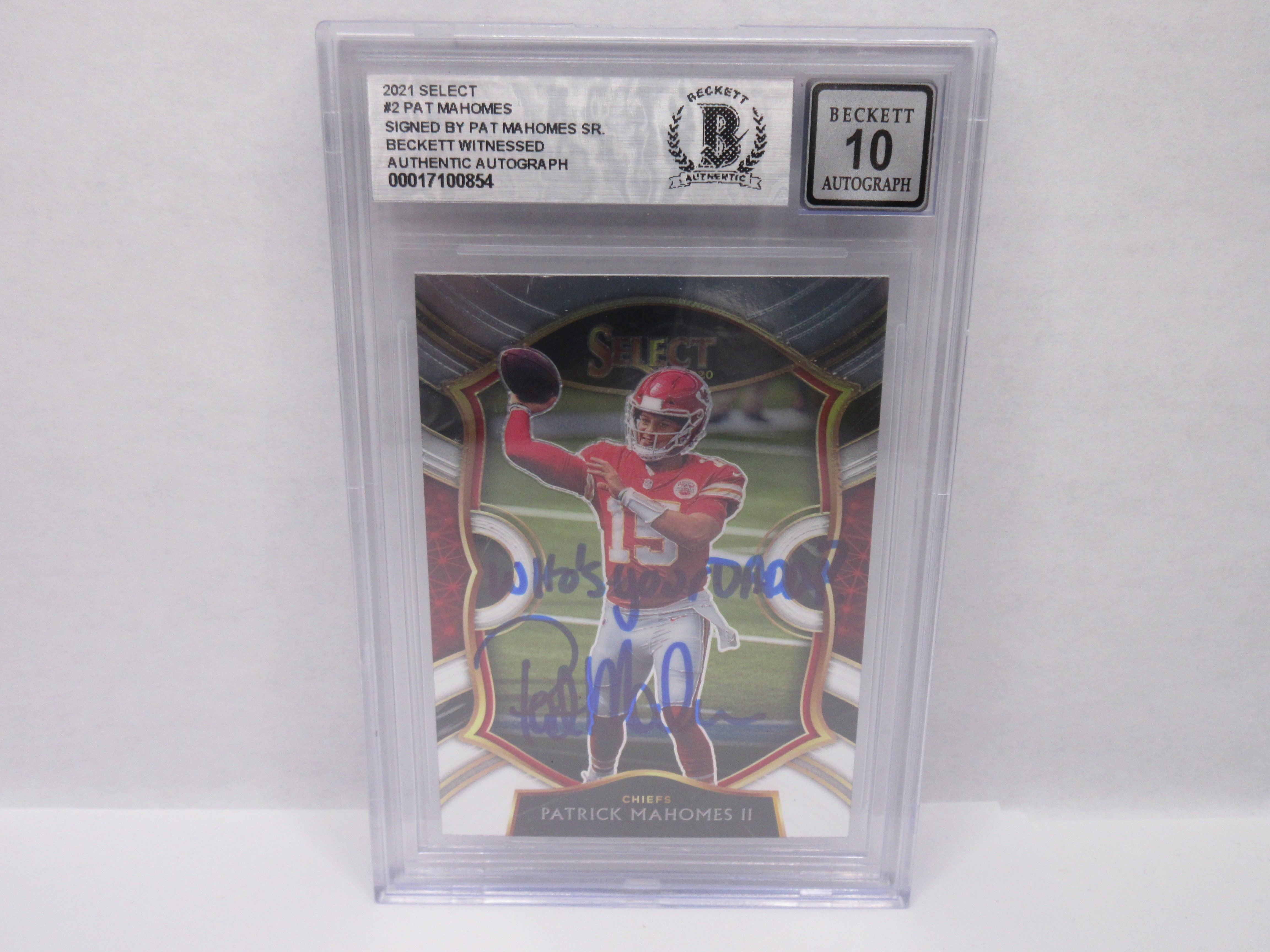 PAT MAHOMES SR SIGNED 2021 Select BGS BAS SLAB w/Who's Your Daddy AUTO ...