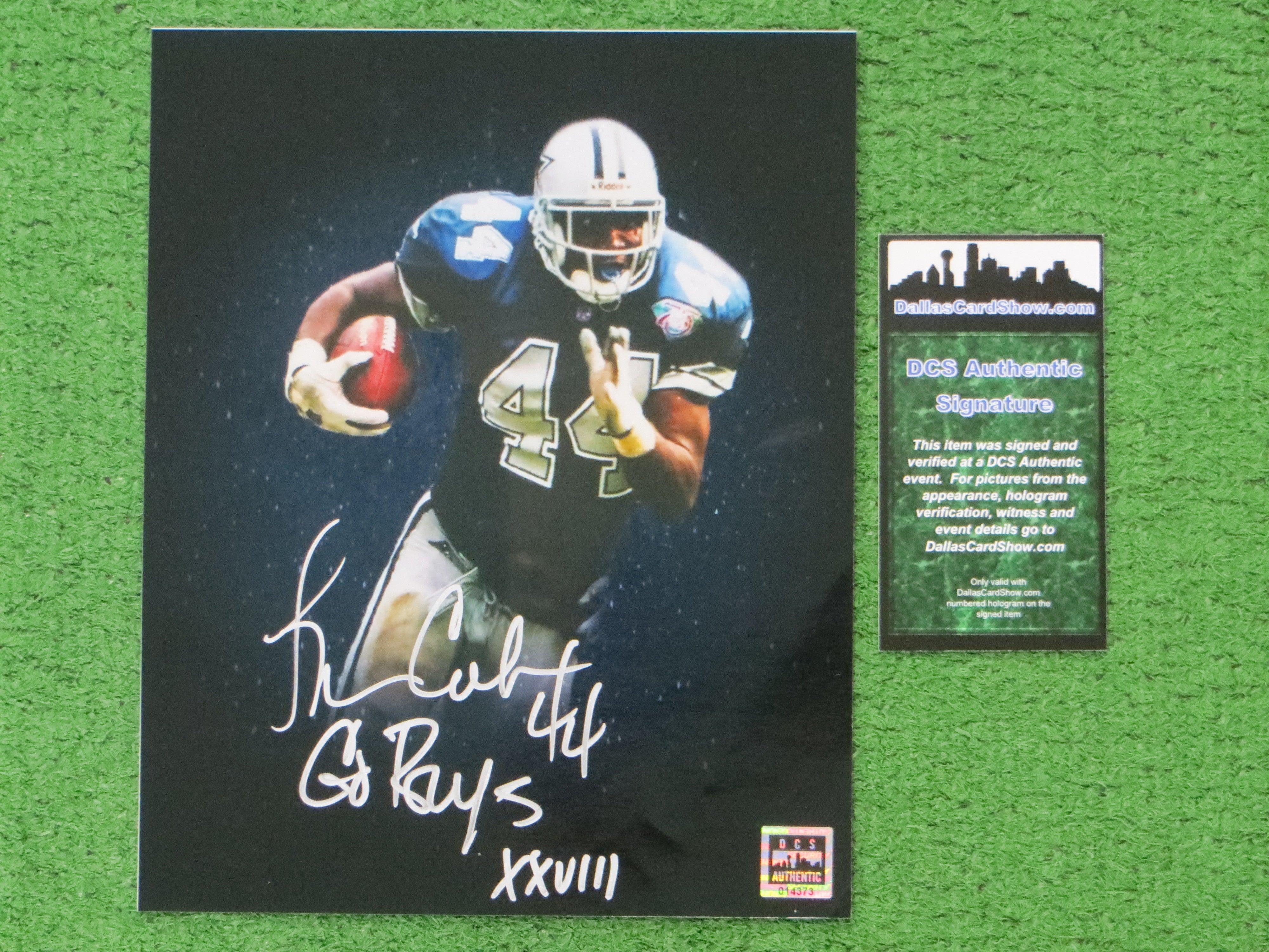 LINCOLN COLEMAN SIGNED 8x10 DALLAS COWBOYS Custom Edit PHOTO DCS Authe ...