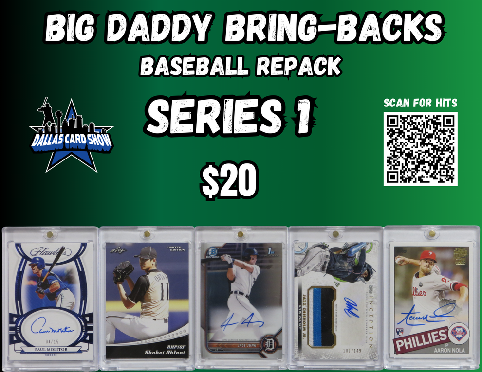 Big Daddy Bring-Backs $20 Baseball Repacks Series 1 – Dallas Card Show