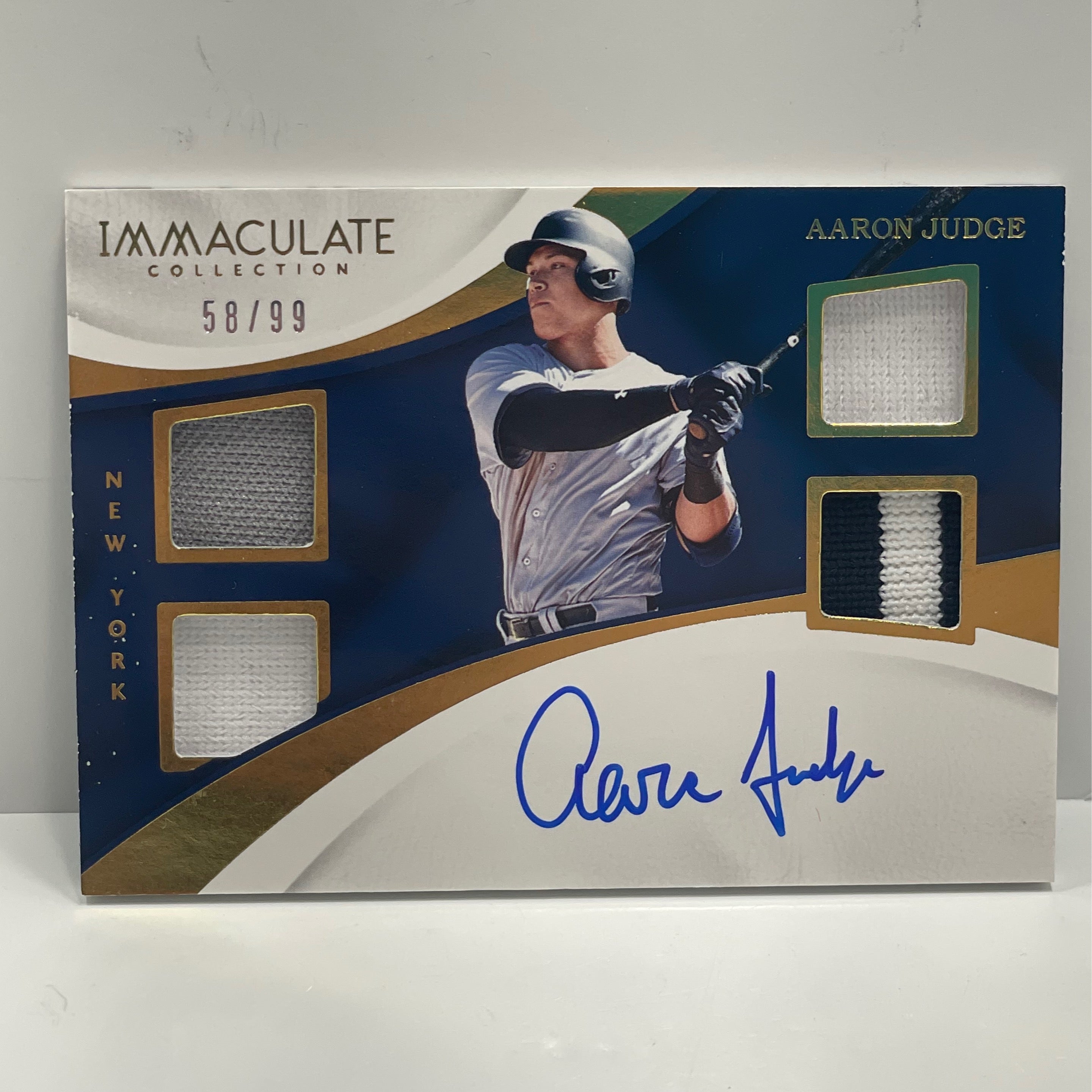 2017 Immaculate Aaron Judge Quad Autograph Materials #QAM-AJ /99 ...