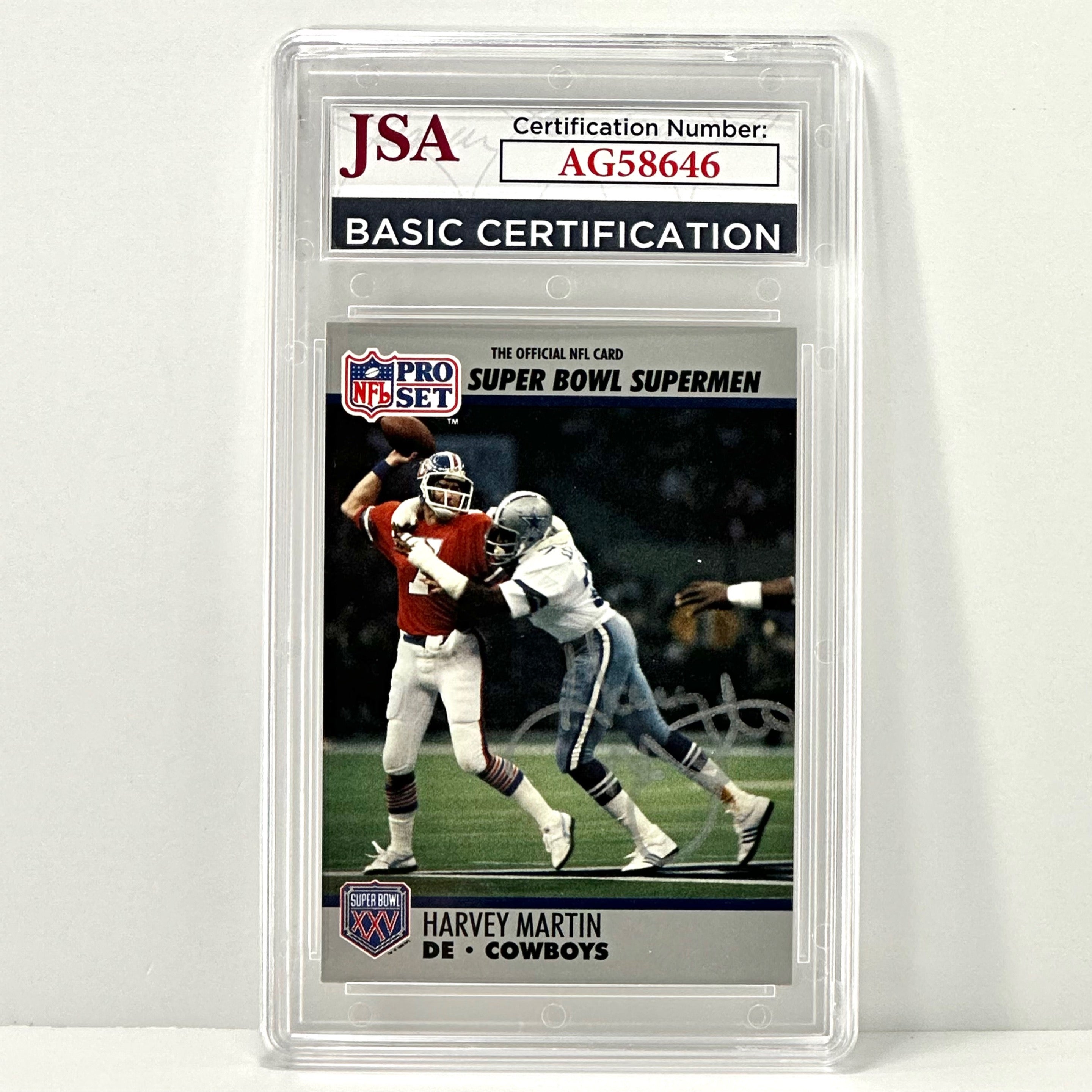 1990 Pro Set Harvey Martin Super Bowl Superman Autograph JSA Authentic ...