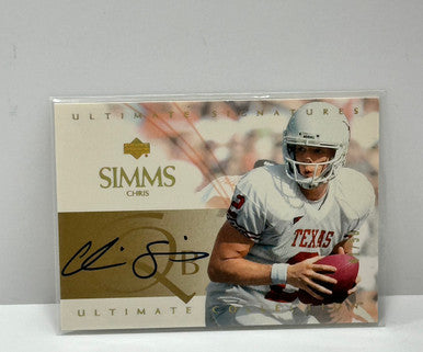 2003 Ultimate Collection Signatures Chris Simms Auto RC Texas Autograp ...