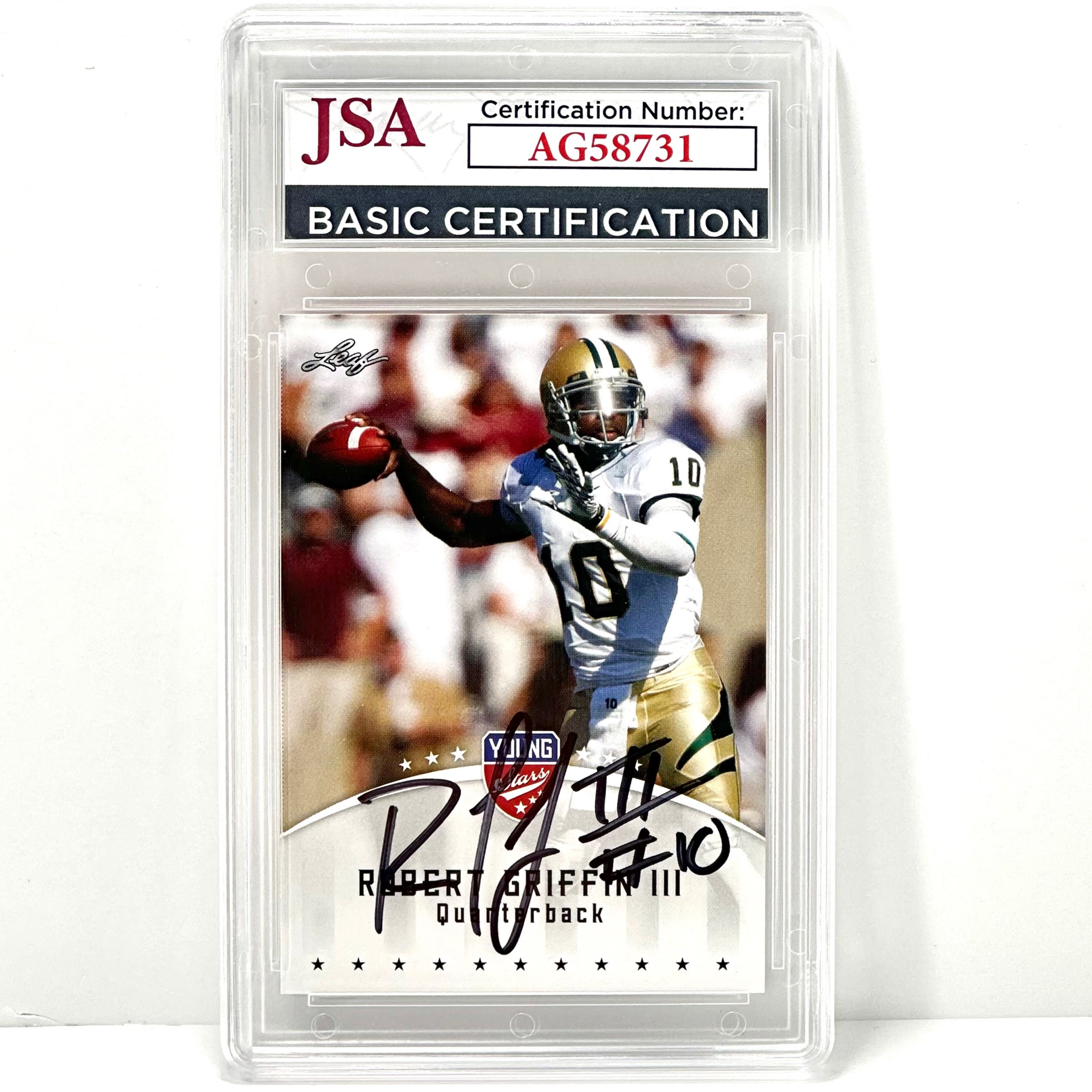 2012 Leaf Young Guns Robert Griffin In Person Autograph JSA Authentica ...